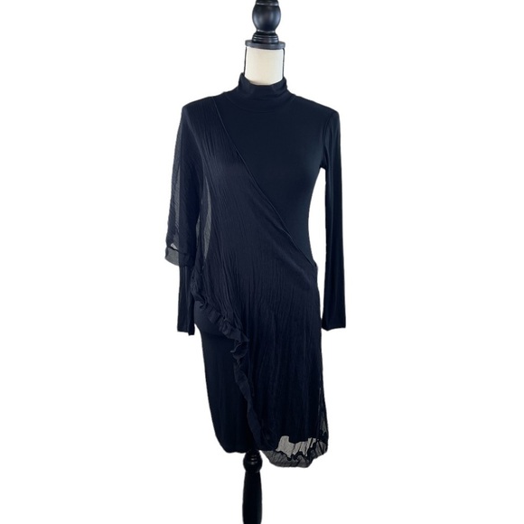 Analili | Dresses | Analili Black Asymmetrical Style Long Sleeved Dress ...